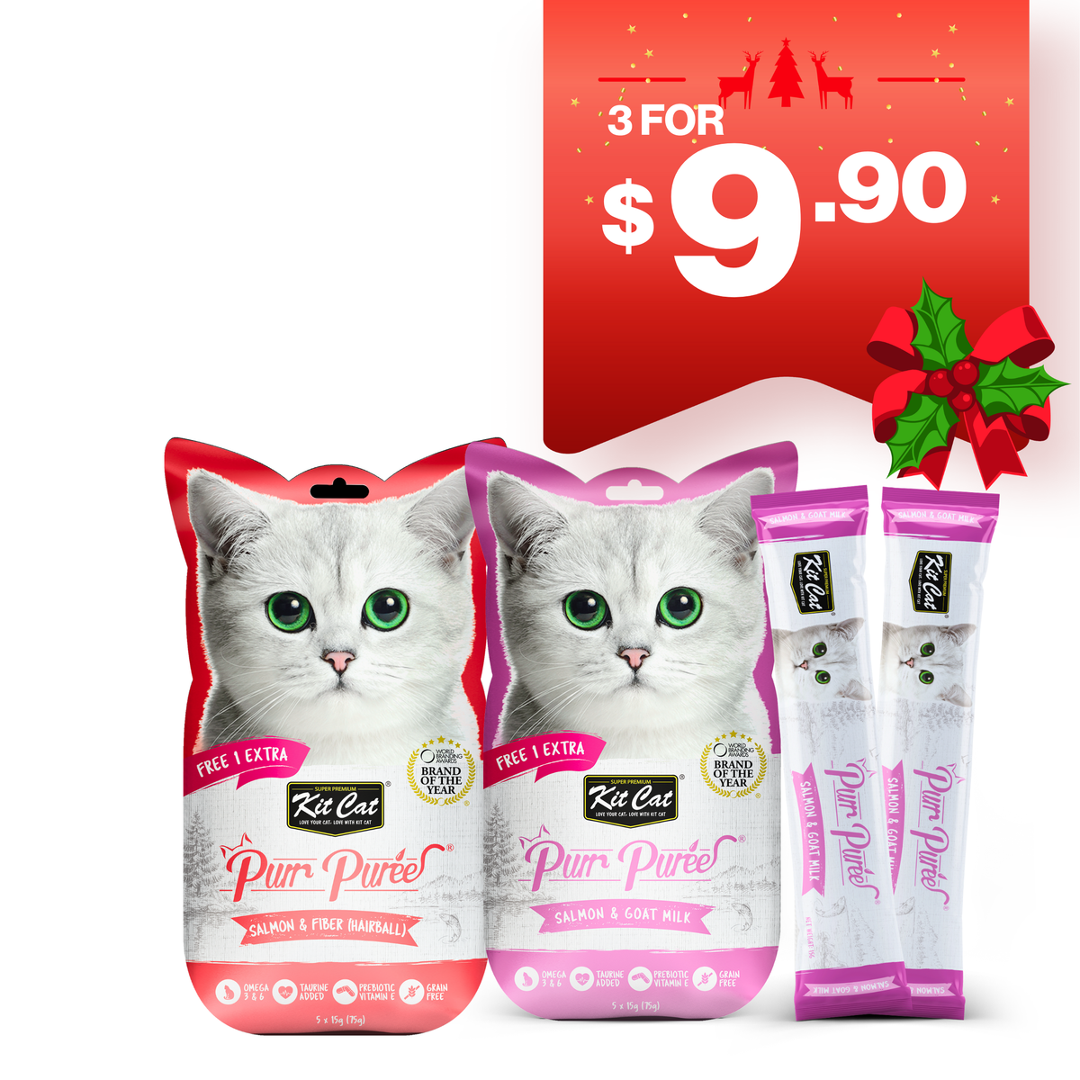 Kit Cat Purr Puree Liquid Treats for Cats (15g) | 5 Sticks – B2K Pet