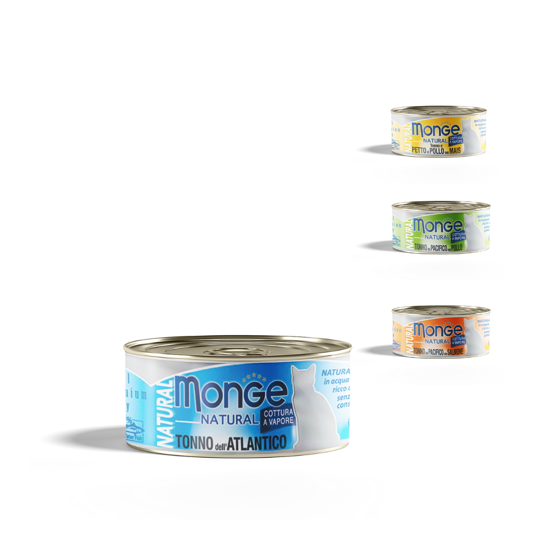 Monge Cat Canned Food - Natural (80g) - 6 flavours – B2K Pet
